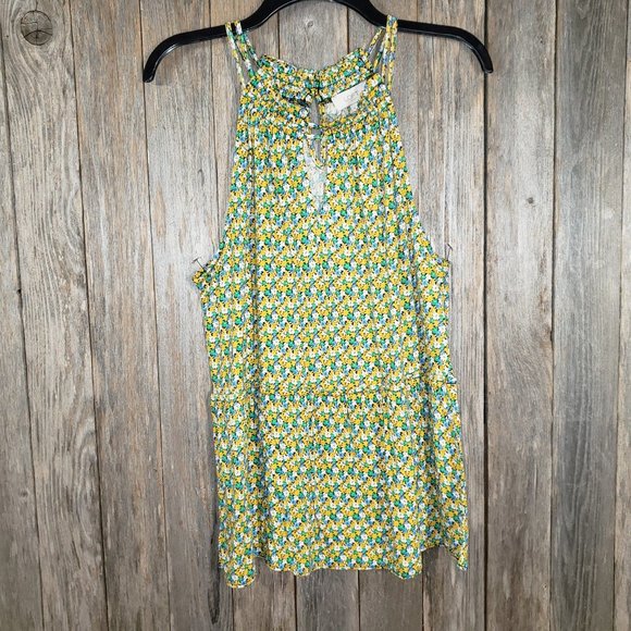 LOFT | Tops | New Loft Outlet Xl Floral Knit Peplum Tank Top | Poshmark